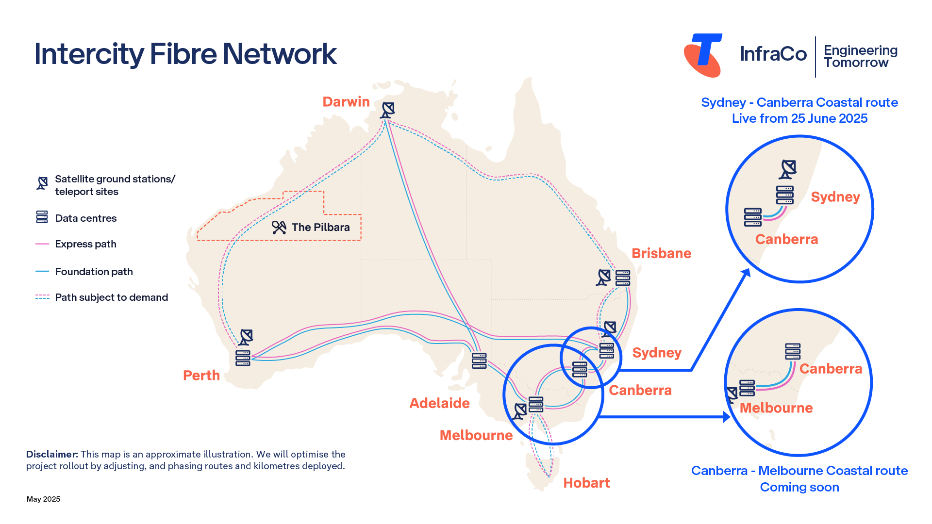 The first leg of Telstra’s Intercity Fibre Network has gone live